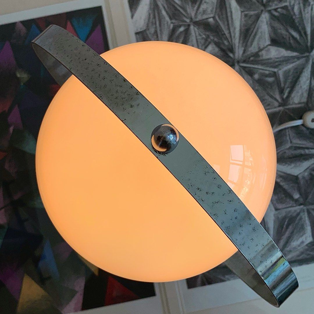 60s vintage unique “Saturn” glass table lamp by Goffredo Reggiani for ...