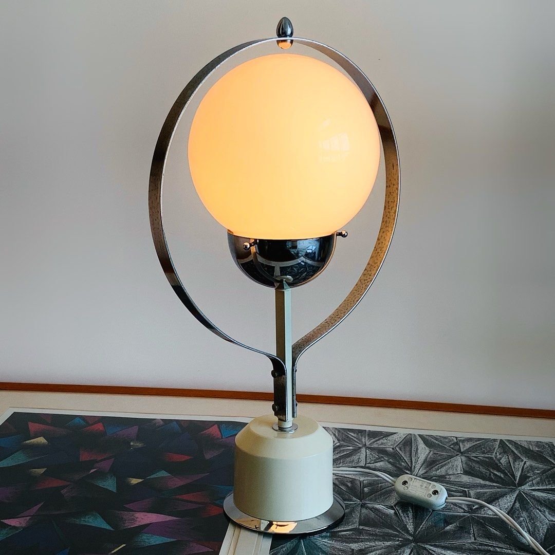 60s vintage unique “Saturn” glass table lamp by Goffredo Reggiani for ...