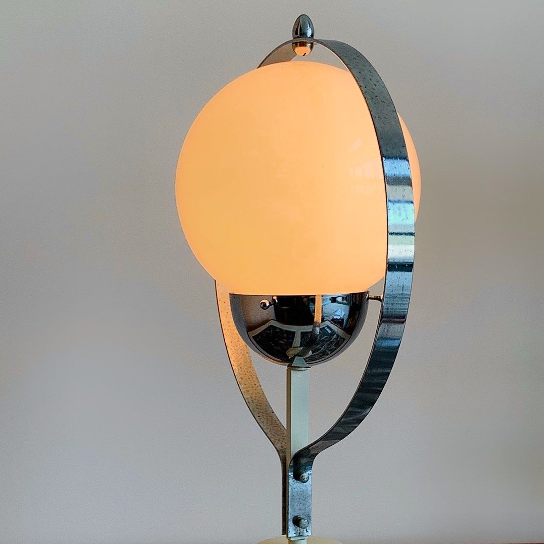 60s vintage unique “Saturn” glass table lamp by Goffredo Reggiani for ...