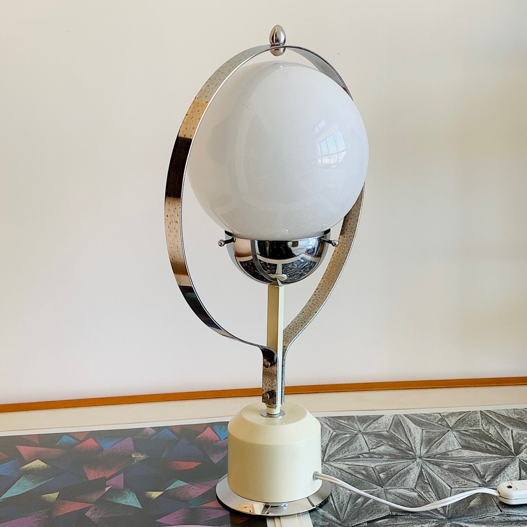 60s vintage unique “Saturn” glass table lamp by Goffredo Reggiani for ...