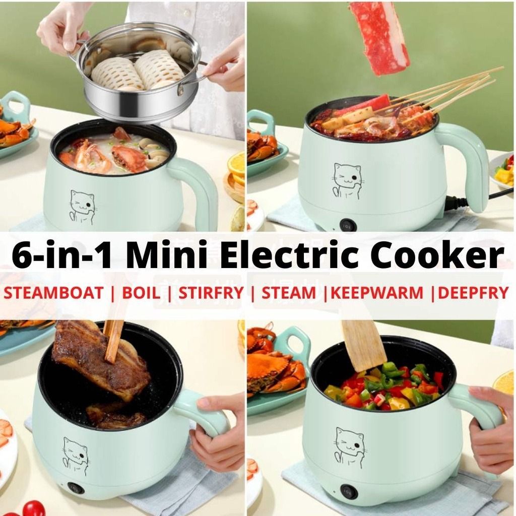 6-1 Multi Function Cooker Hotpot Steamboat Deep Fry Boil Steam, TV ...