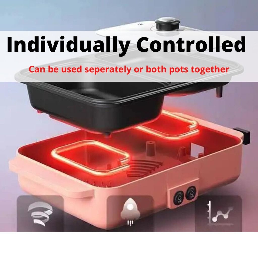 6-in-1 Dual Hotpot BBQ Steamboat Electric Cooker, TV & Home Appliances ...