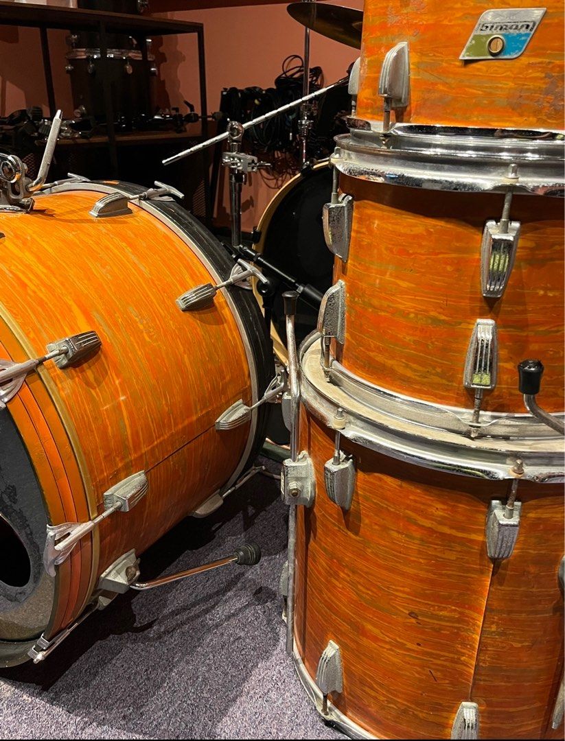 Vintage 70s Ludwig Mod Orange Drum Kit, Hobbies & Toys, Music & Media ...