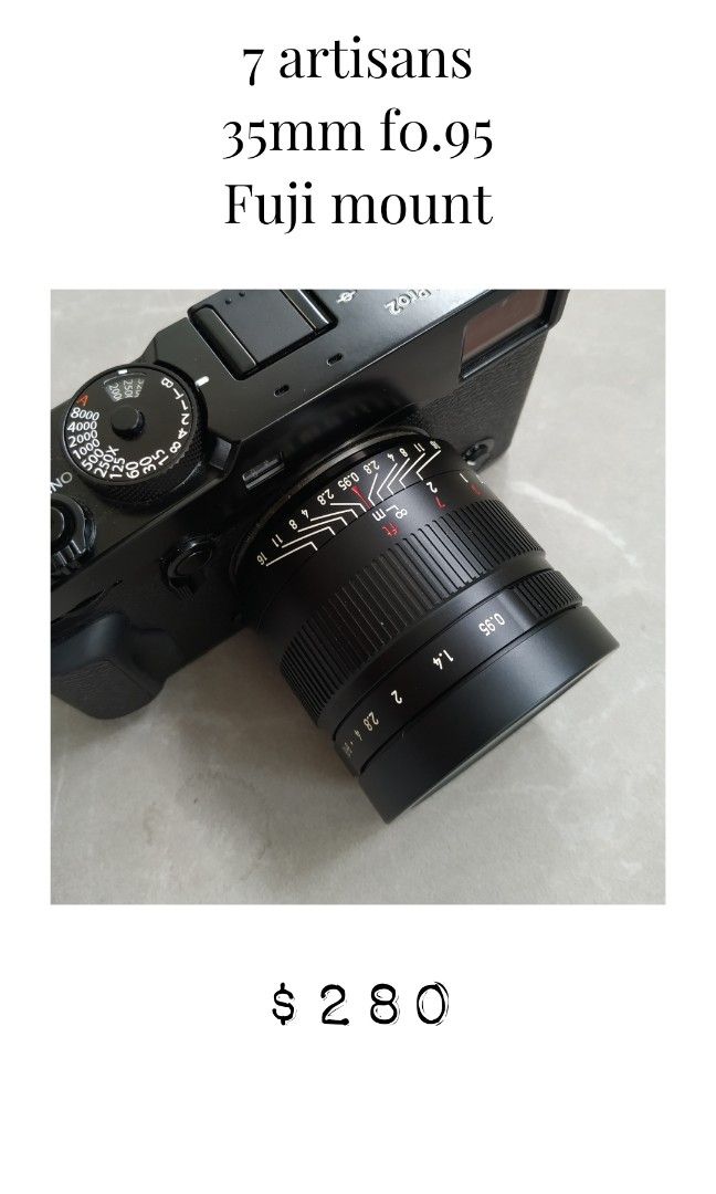 7 artisan 35mm 0.95 Fuji mount, Photography, Lens & Kits on Carousell