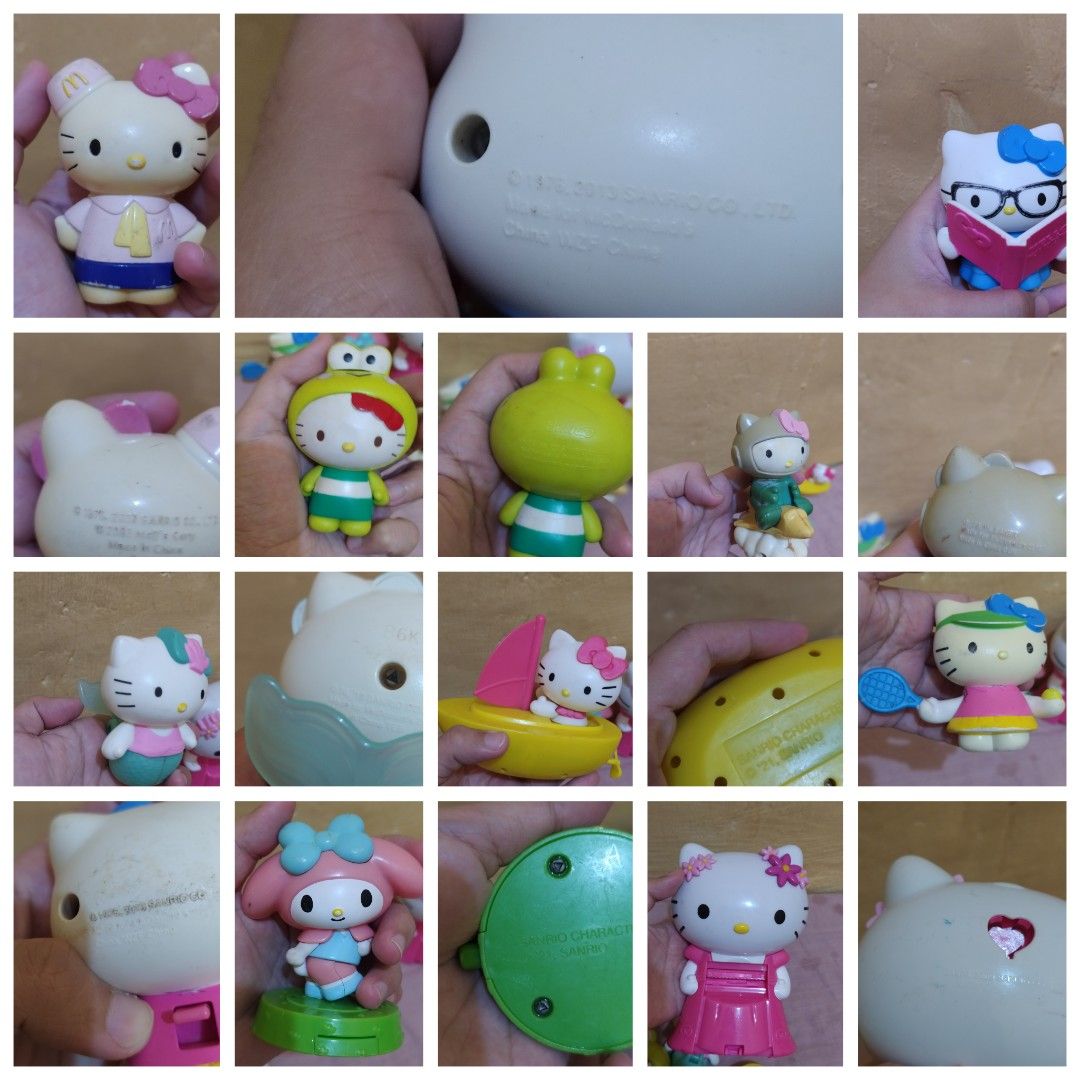 9 figur 1970 hello kitty original sanrio fullset langka mainan anak ...