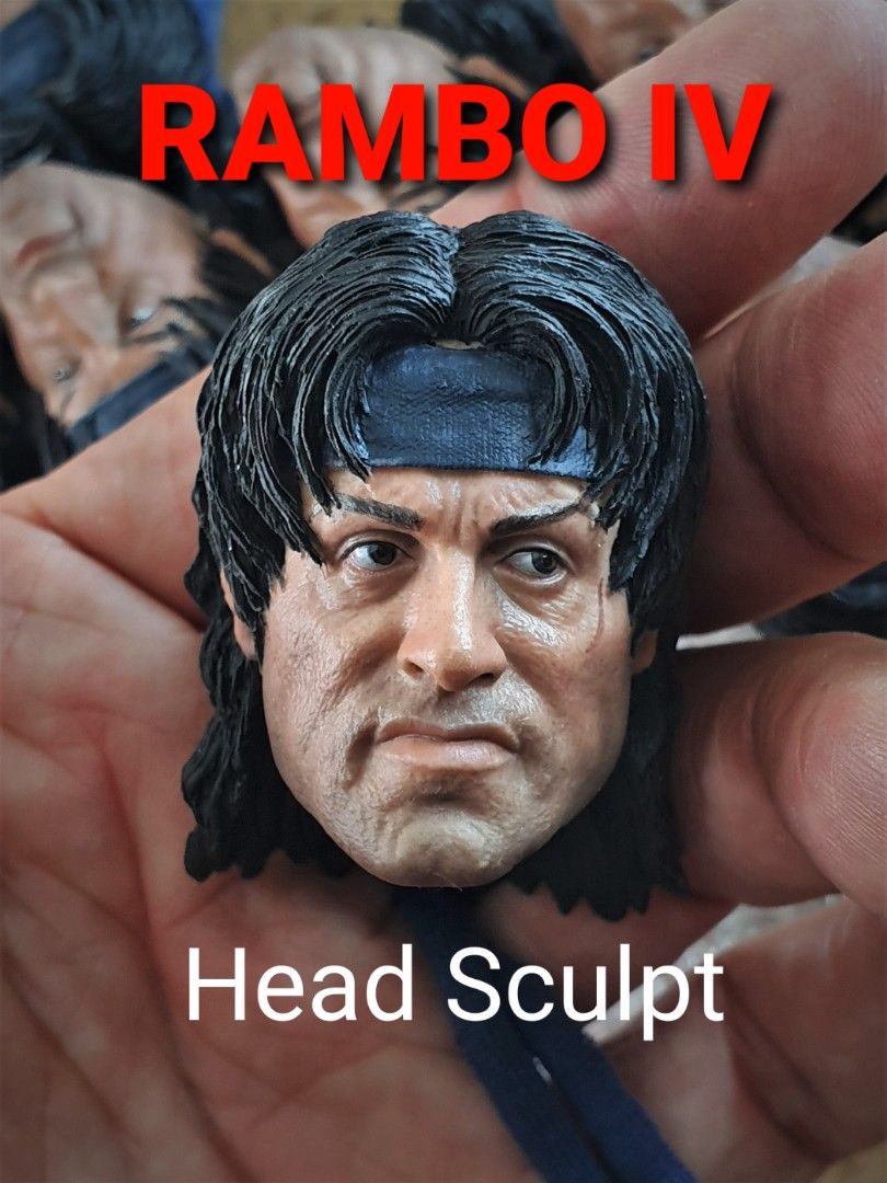 ️ 1/6 RAMBO 4 Head Sculpt for sale!!, Hobbies & Toys, Toys & Games on ...