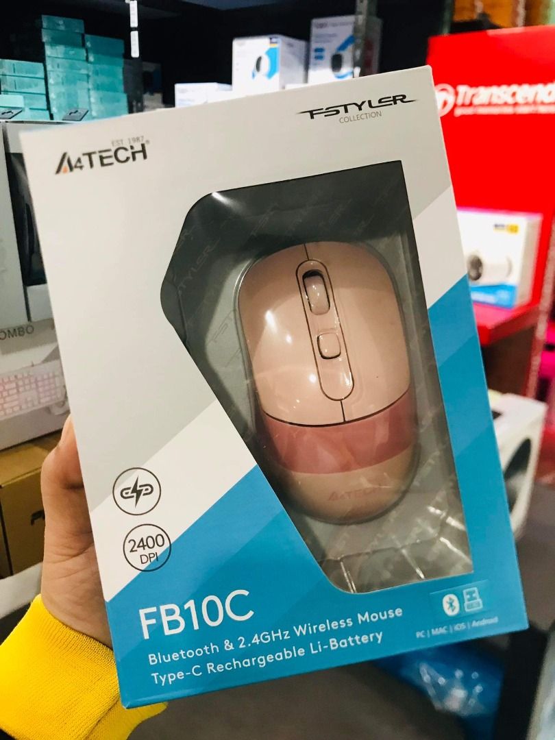 A4Tech Fstyler FB10C Rechargeable Bluetooth & 2.4ghz Wireless Mouse ...