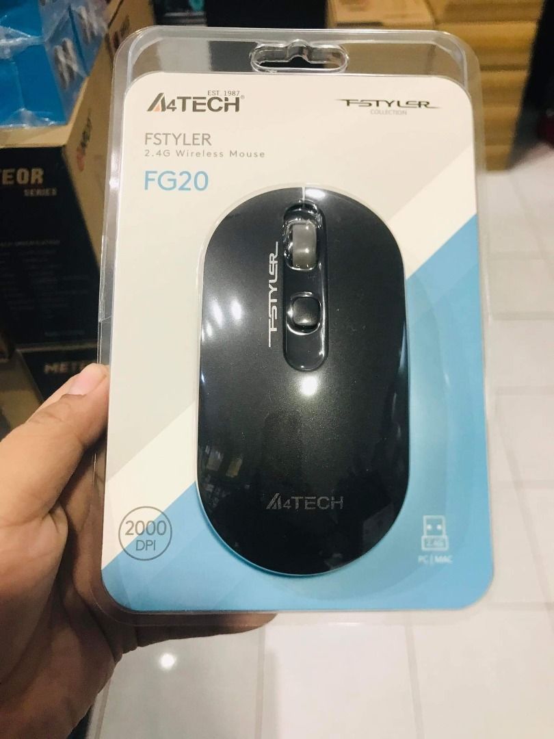 A4Tech Fstyler FG20 Wireless Mouse Grey, Computers & Tech, Parts ...