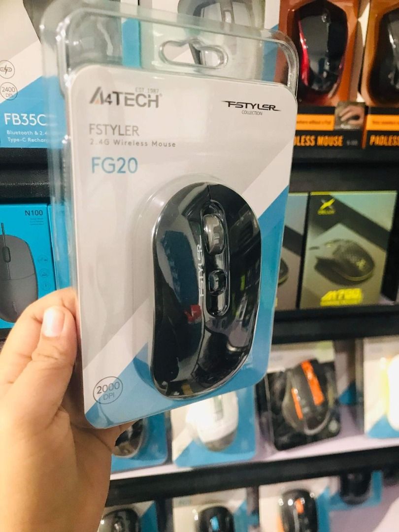 A4Tech Fstyler FG20 Wireless Mouse Grey, Computers & Tech, Parts ...