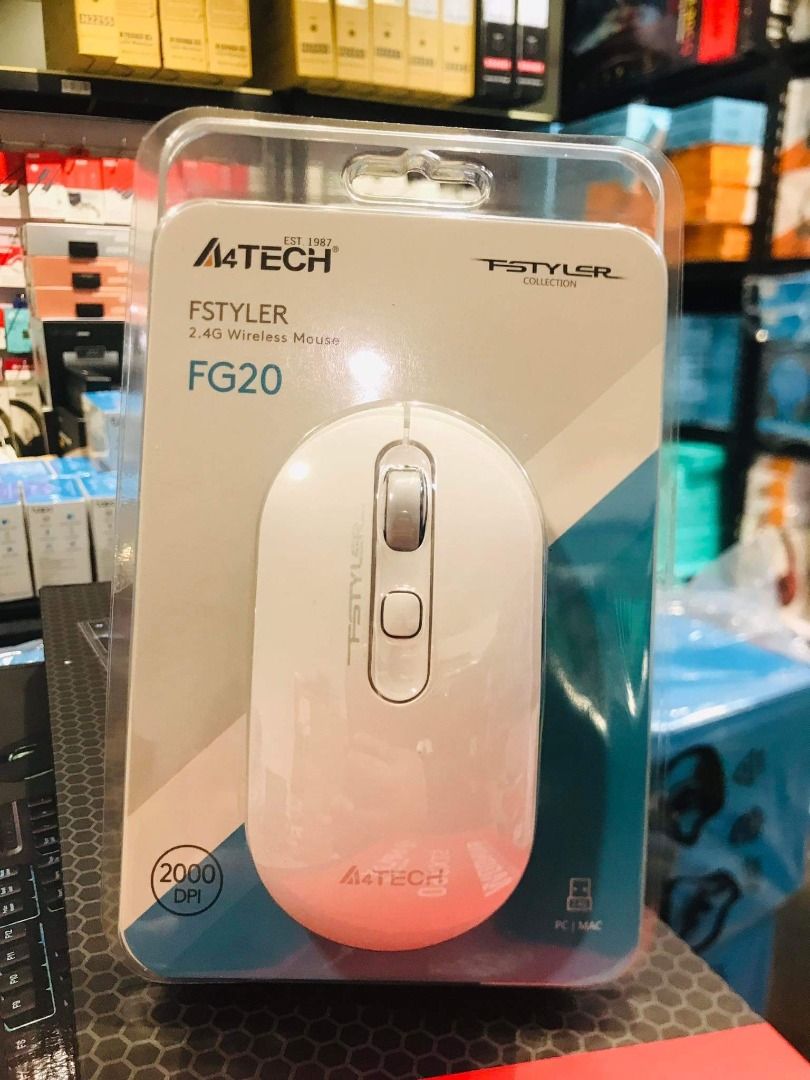A4tech Fstyler Fg20 Wireless Mouse White Computers And Tech Parts And Accessories Mouse