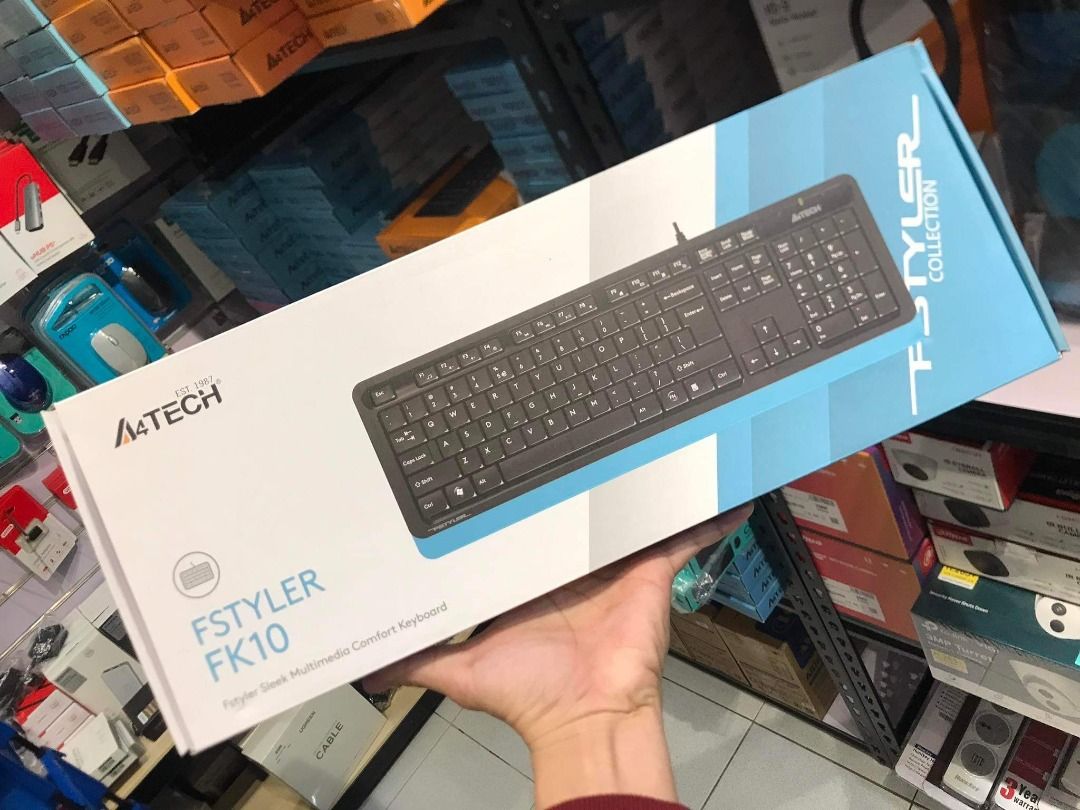 A4Tech Fstyler FK10 Keyboard USB Blue, Computers & Tech, Parts & Accessories, Computer Keyboard ...