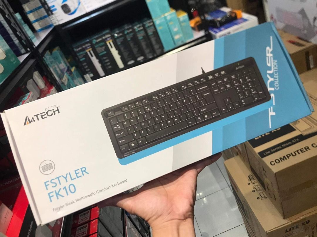 A4Tech Fstyler FK10 Keyboard USB Blue, Computers & Tech, Parts ...