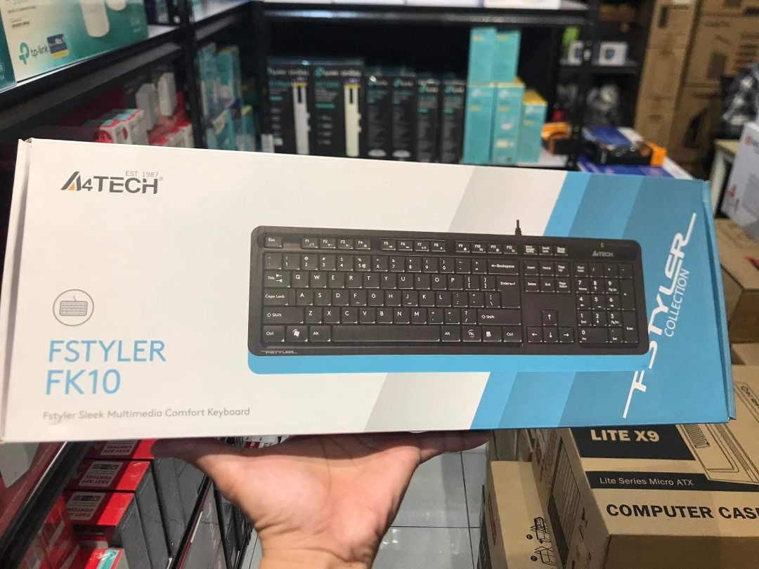 A4Tech Fstyler FK10 Keyboard USB Blue, Computers & Tech, Parts & Accessories, Computer Keyboard ...