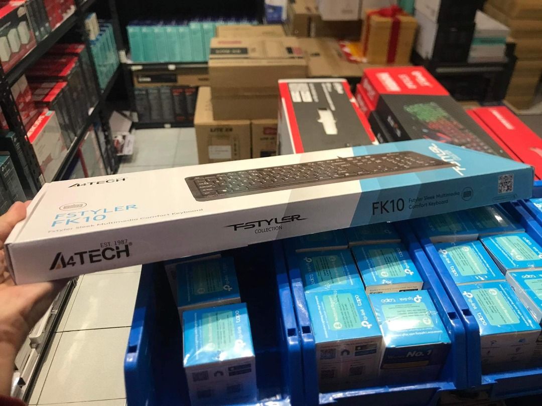 A4Tech Fstyler FK10 Keyboard USB Gray, Computers & Tech, Parts & Accessories, Computer Keyboard ...