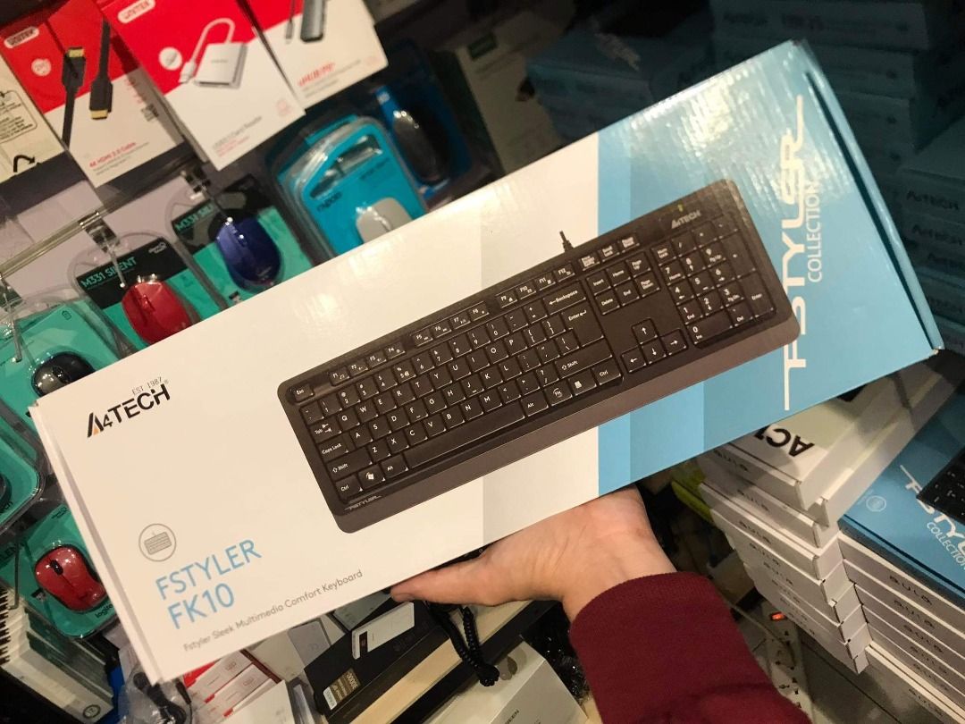 A4Tech Fstyler FK10 Keyboard USB Gray, Computers & Tech, Parts ...