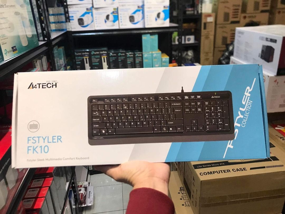 A4Tech Fstyler FK10 Keyboard USB Gray, Computers & Tech, Parts & Accessories, Computer Keyboard ...