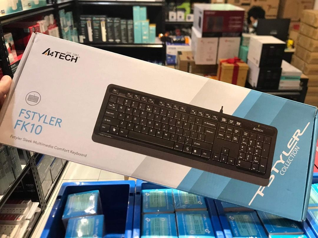 A4Tech Fstyler FK10 Keyboard USB Gray, Computers & Tech, Parts & Accessories, Computer Keyboard ...