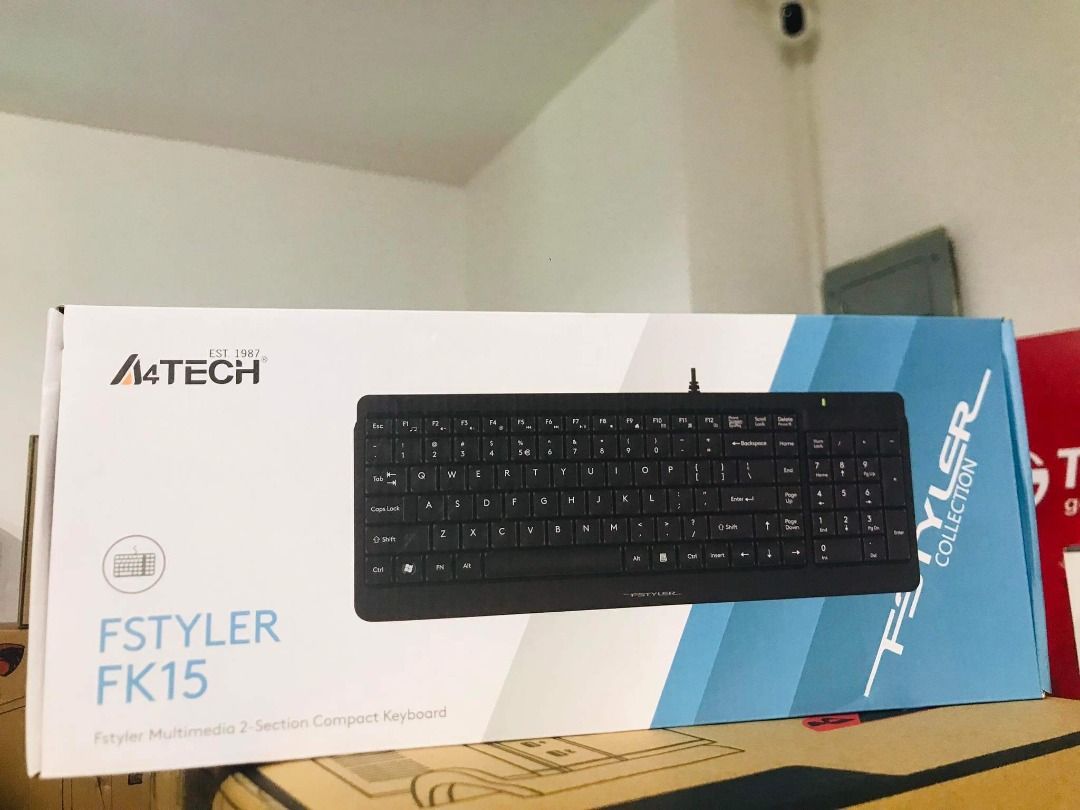 A4Tech Fstyler FK15 2-Section Compact Keyboard USB Grey, Computers ...