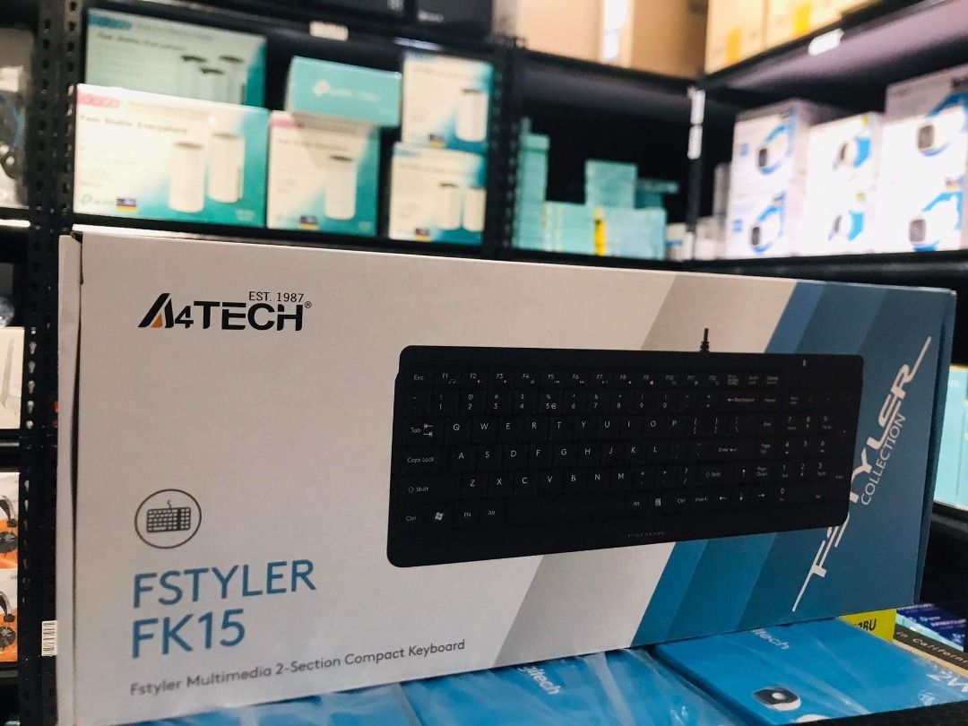 A4Tech Fstyler FK15 2-Section Compact Keyboard USB Grey, Computers & Tech, Parts & Accessories ...