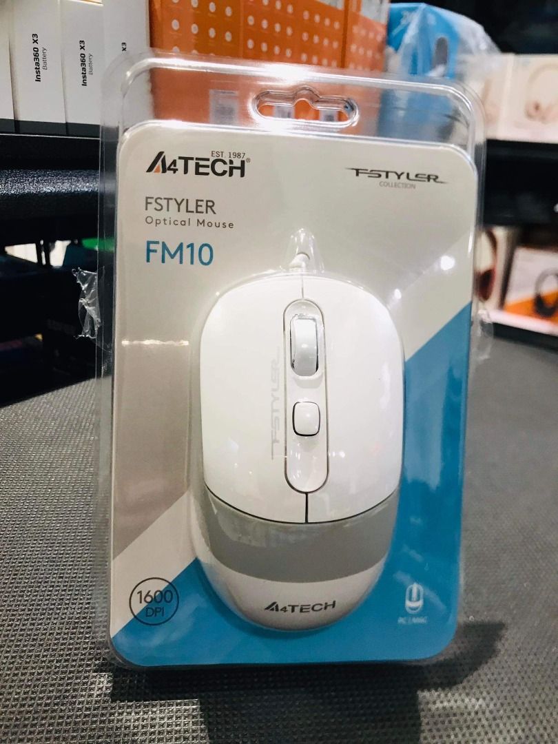 A4Tech Fstyler FM10 Wired Mouse USB White, Computers & Tech, Parts ...