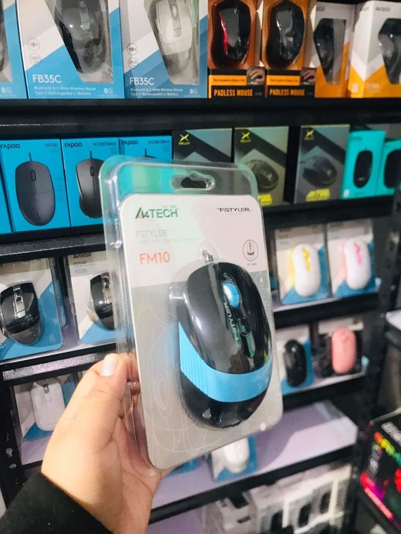 A4Tech Fstyler FM10 Wired Mouse USB Blue, Computers & Tech, Parts ...