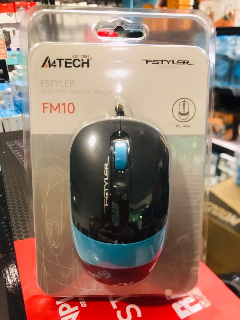 A4Tech Fstyler FM10 Wired Mouse USB Blue, Computers & Tech, Parts ...
