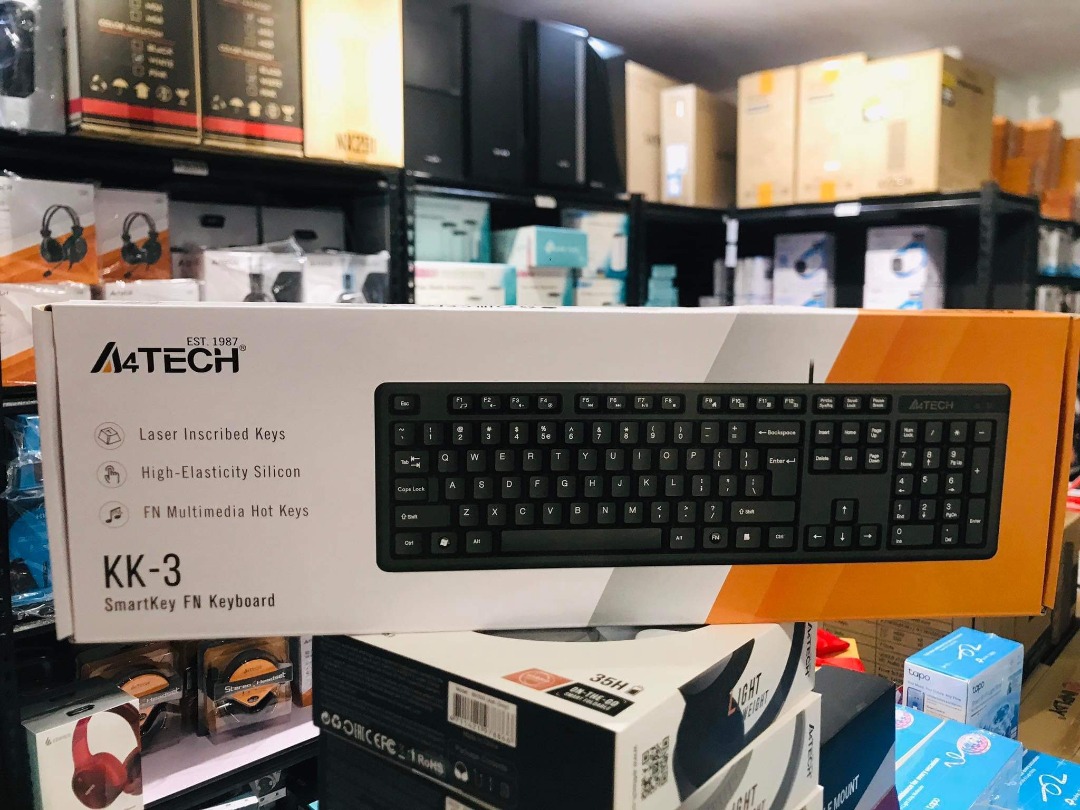 A4Tech KK-3 Wired Keyboard Black USB, Computers & Tech, Parts & Accessories, Computer Keyboard ...