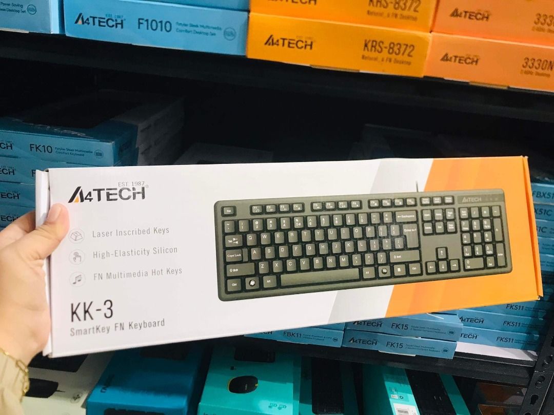 A4Tech KK-3 Wired Keyboard Black USB, Computers & Tech, Parts & Accessories, Computer Keyboard ...