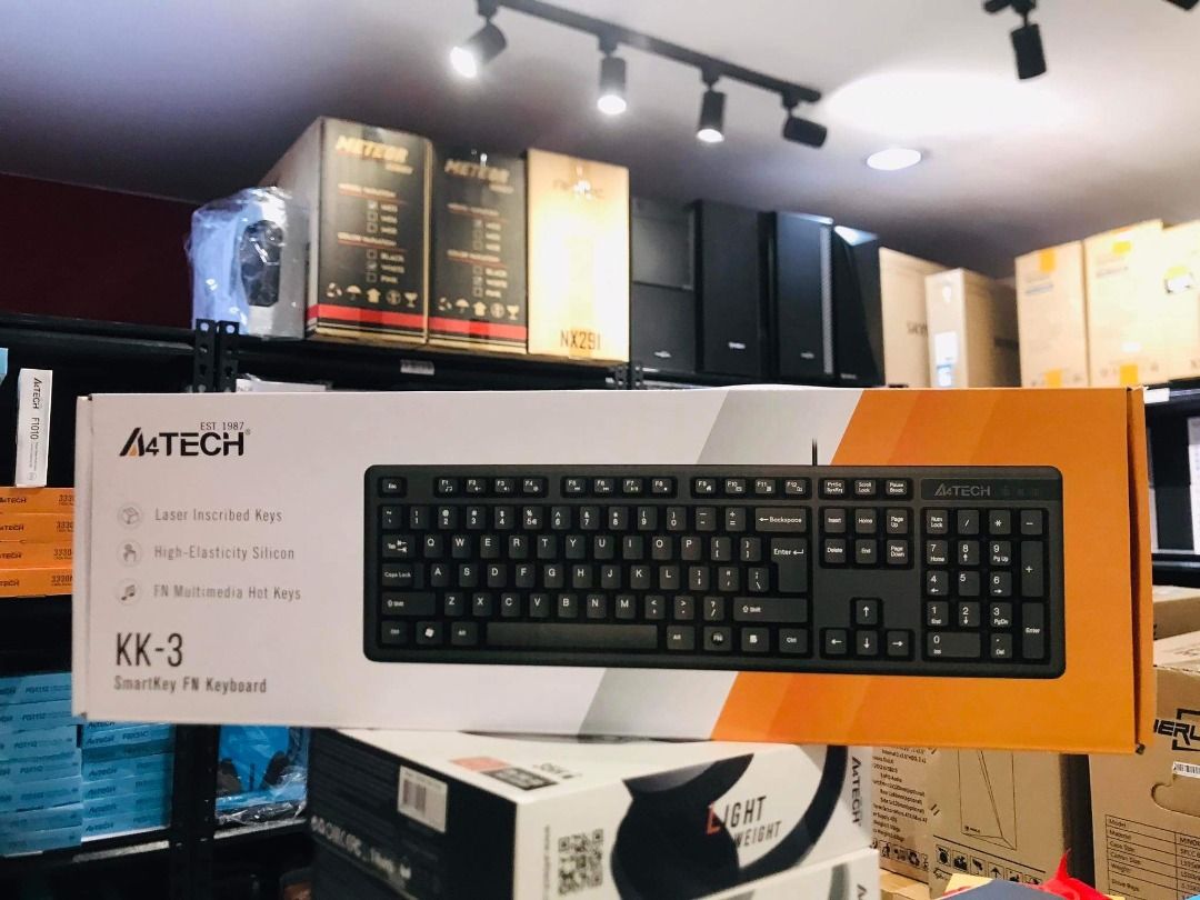 A4Tech KK-3 Wired Keyboard Black USB, Computers & Tech, Parts ...