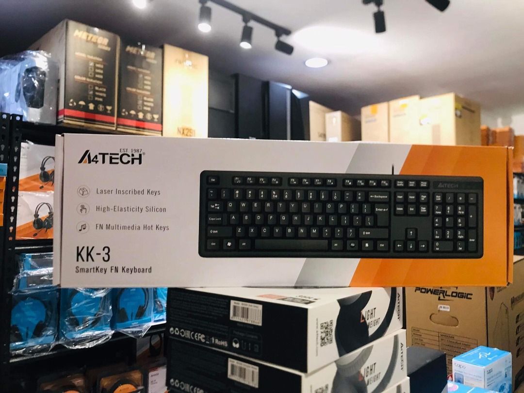 A4Tech KK-3 Wired Keyboard Black USB, Computers & Tech, Parts & Accessories, Computer Keyboard ...