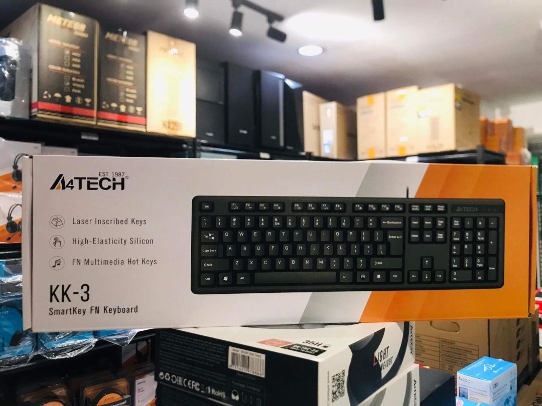 A4Tech KK-3 Wired Keyboard Black USB, Computers & Tech, Parts & Accessories, Computer Keyboard ...