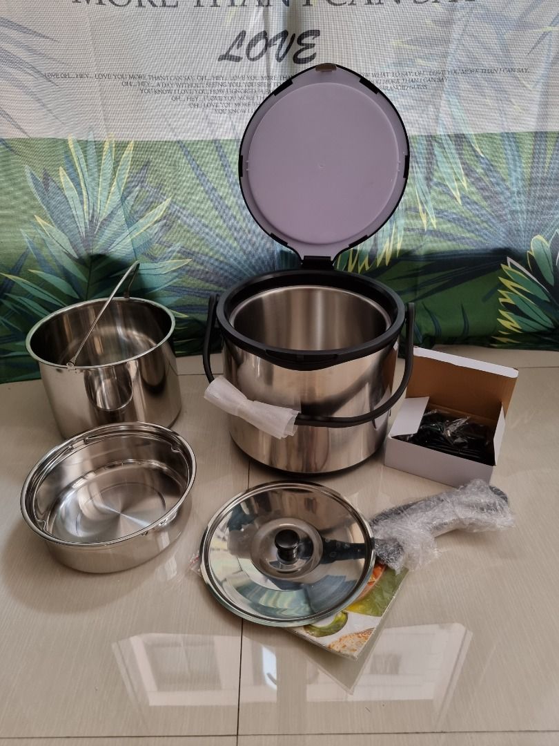 ADVENTURIDGE Thermal Cooker Thermo Pot Car Camping Cooker with 12V ...