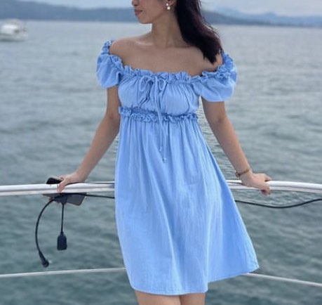 Amari Ines Dress in Powder Blue on Carousell
