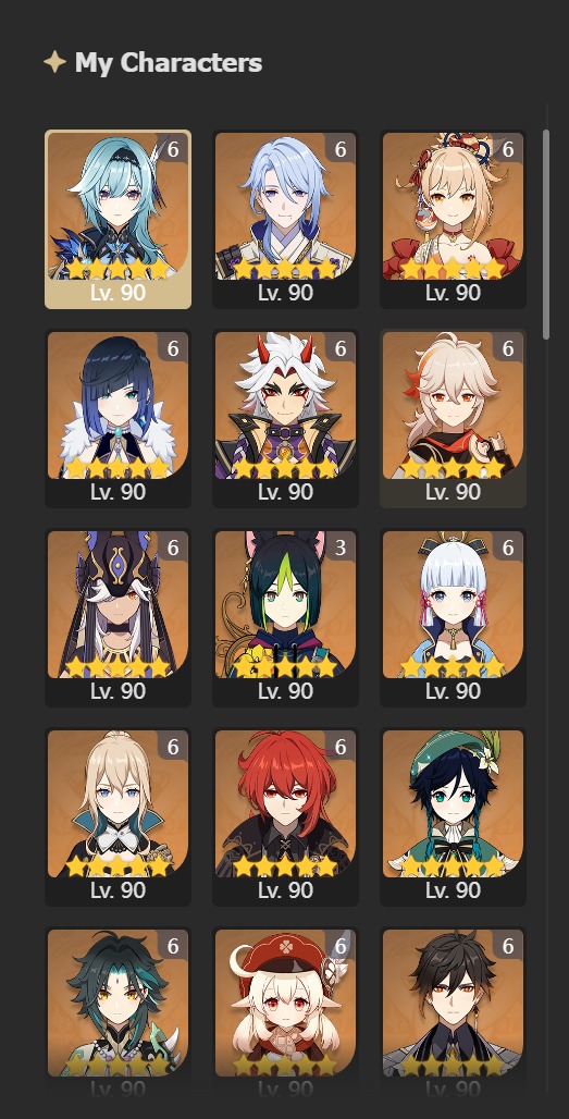 ASIA Server AR60 29 5 * C6 All Characters unlocked 62 all R1-5 BiS ...