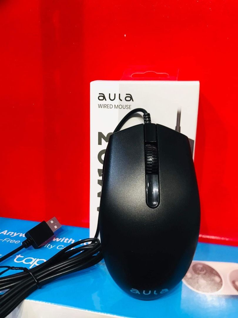 Aula AM103 Wired Mouse USB Black, Computers & Tech, Parts & Accessories ...