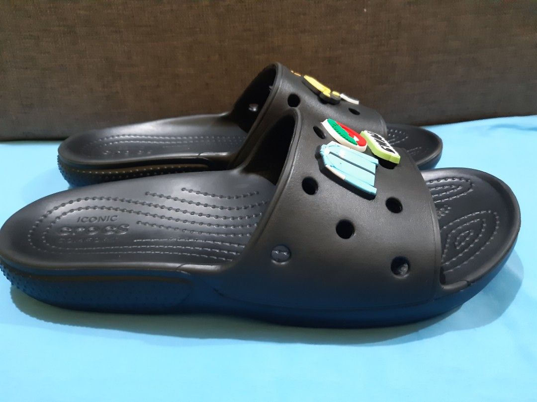 AUTHENTIC CLASSIC CROCS SLIDE with JIBBITZ, Men's Fashion, Footwear ...