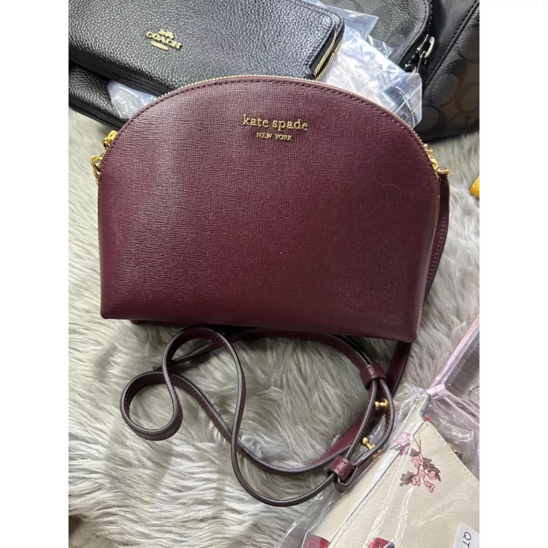 Authentic Kate Spade Spencer Double-zip Dome Crossbody Bag, Luxury ...
