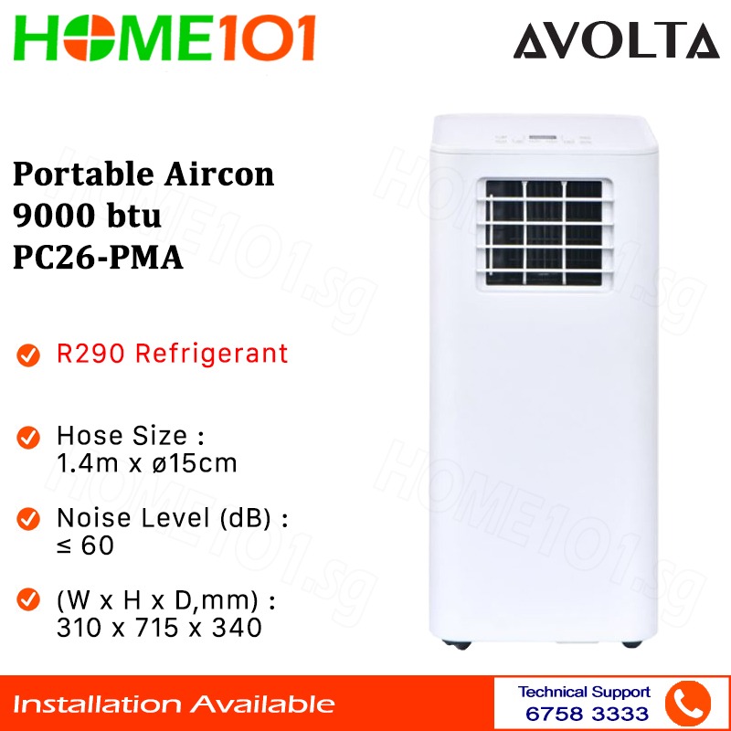 Avolta Portable Aircon 9000btu PC26-PMA, TV & Home Appliances, Air Conditioners & Heating on ...
