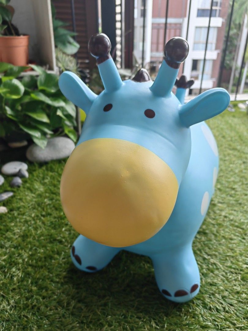 Blue Bouncy horse/ Giraffe Inflatable Hopper/, Babies & Kids, Infant ...