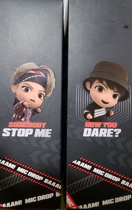 BNIB BTS TinyTAN Figure Keyring Mic Drop Jungkook | V / Taehyung | Pop Up | Map of the Soul ...