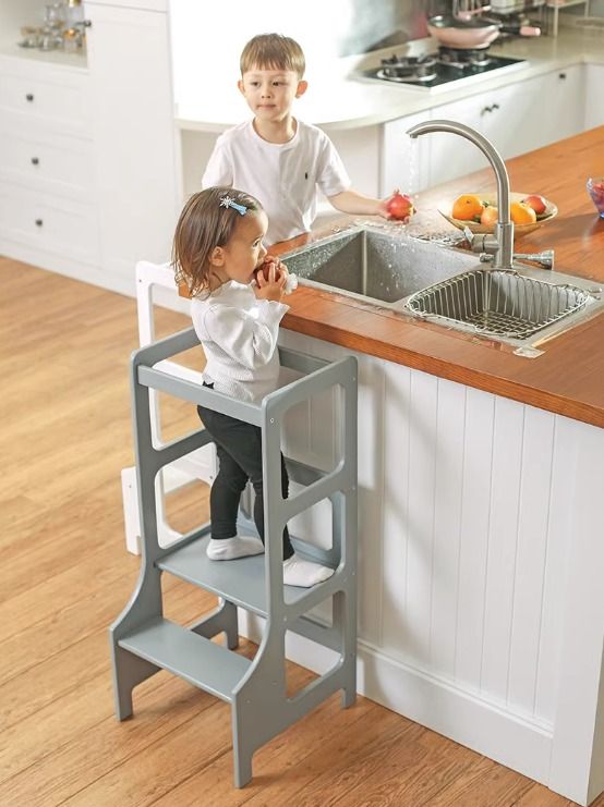 [BRAND NEW] Toddler Kid Montessori Learning Tower Baby Standing Tower ...