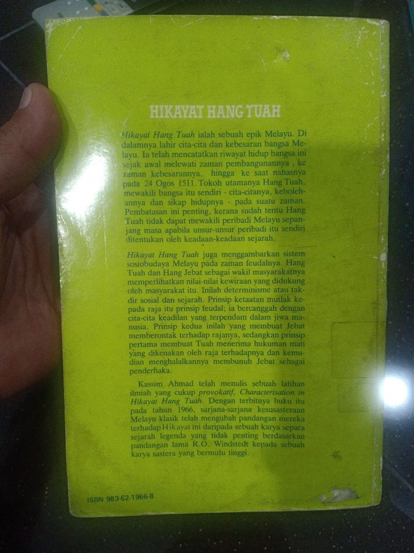 buku lama - hikayat hang tuah 1995, Hobbies & Toys, Books & Magazines ...