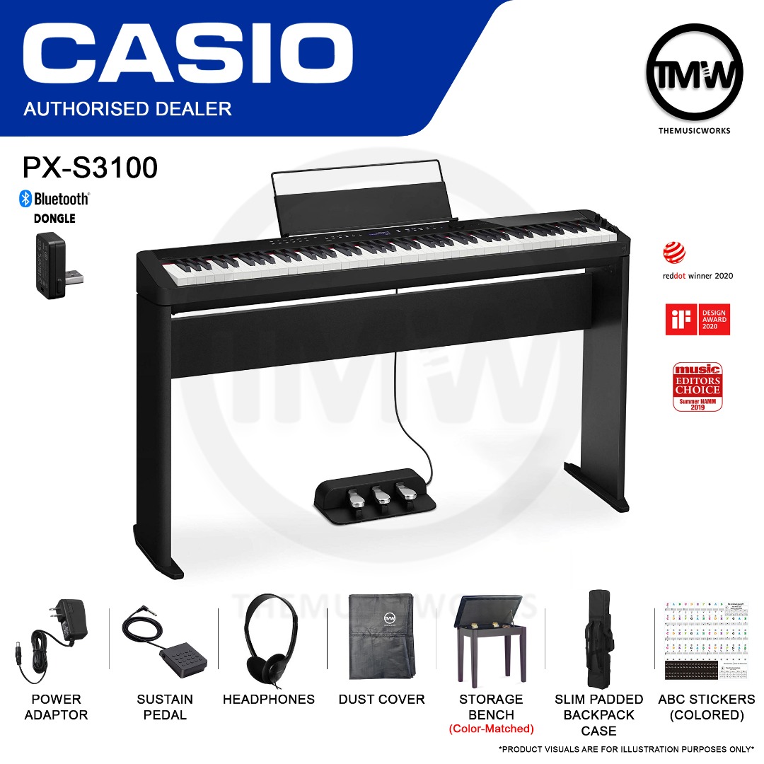 Casio Digital Piano PX-S3100 Privia 88 Weighted Keys [NEW READY STOCK ...