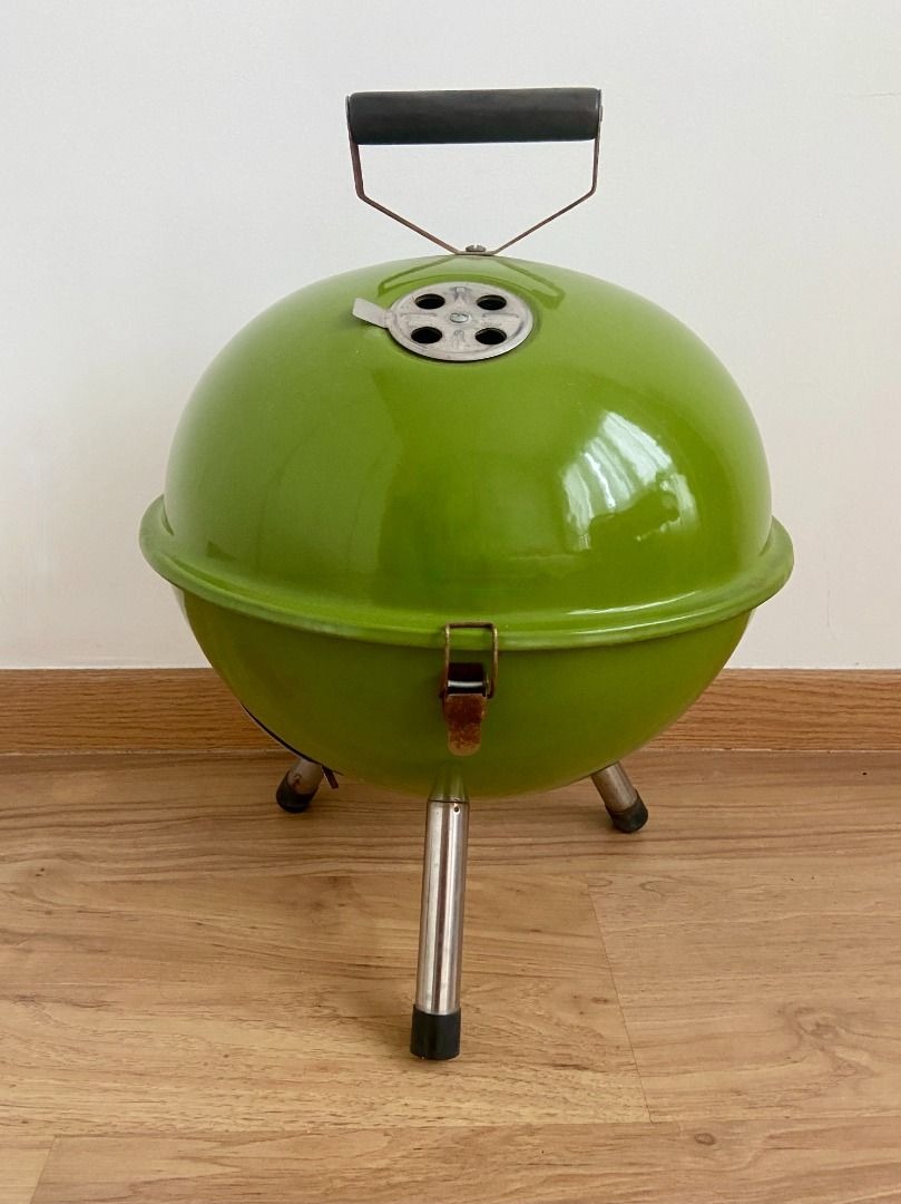 Charcoal Grill Small Portable Round BBQ Outdoor Kitchen Camping Garden ...