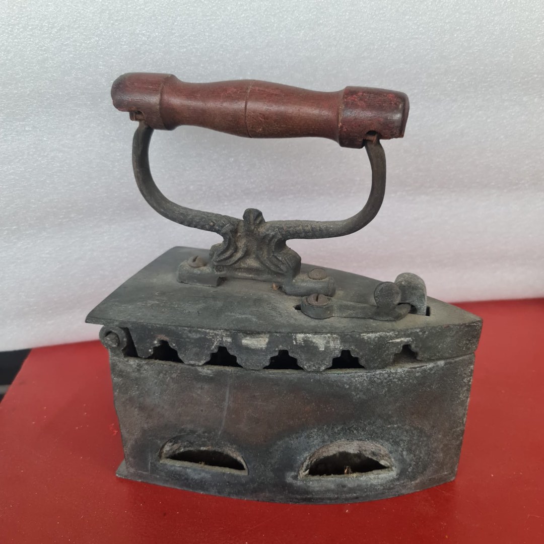 Charcoal iron. Old and original, made in Singapore by Fook What Hin ...