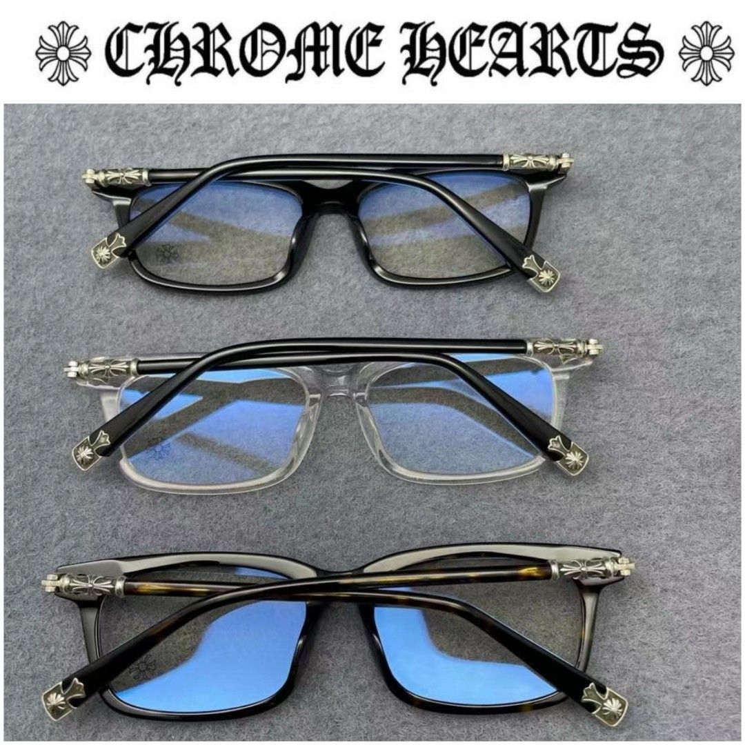 Chrome hearts spectacles fun hatch eyewear 眼镜, Men's Fashion, Watches ...