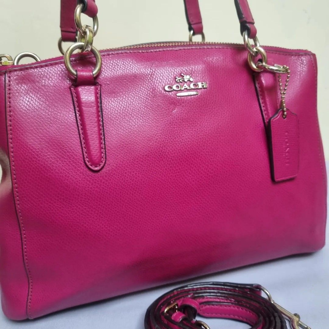 Coach fushia authentic, Barang Mewah, Tas & Dompet di Carousell