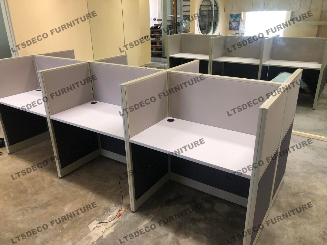 CUBICLE TABLE OFFICE PARTITION FULL FABRIC MODULAR TYPE FURNITURES ...