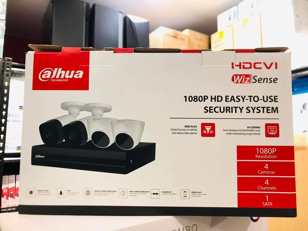 Dahua Wiz Sense 4 Channel Camera Kit 1x AI XVR 2x 2MP Bullet 2x 2MP ...