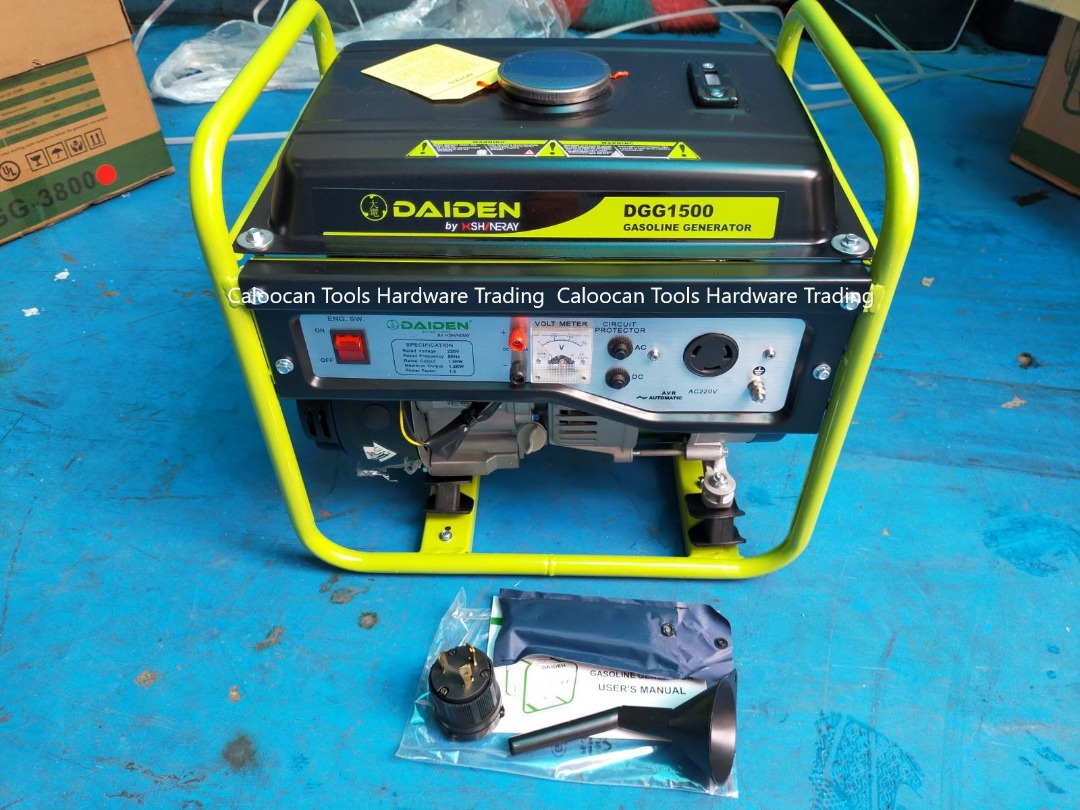 Daiden Japan 1500 Watts 4-Stroke Air-cooled Gasoline Generator (DGG1500 ...
